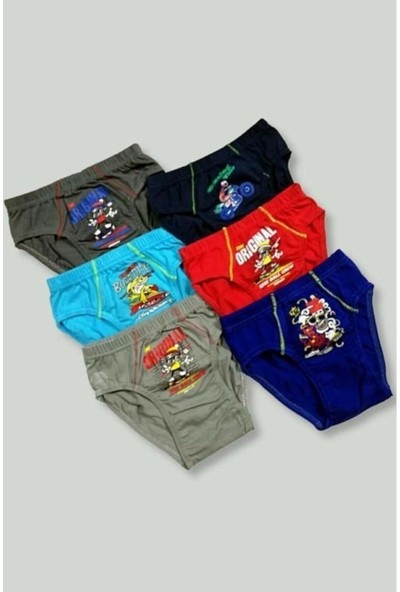 Efsun Tutku Erkek Çocuk 6'lı Paket Karışık Renkli Slip Külot 138 Efsun Tutku Erkek Çocuk 6'lı Paket Karışık Renkli Slip Külot 138