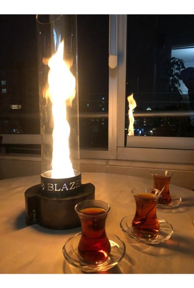Masa Üstü Alev Lambası Bio Ethanol Bacasız Portatif Şömine Masa Üstü Alev Lambası Bio Ethanol Bacasız Portatif Şömine