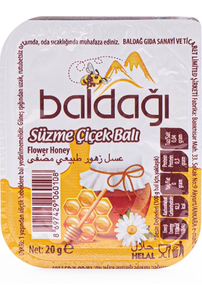 Baldağı Piknik Süzme Çiçek Balı (20 Gr) * 120 Adet