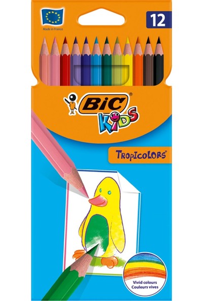 Bic Kids Tropicolors 12'li Kuru Boya Kalemi