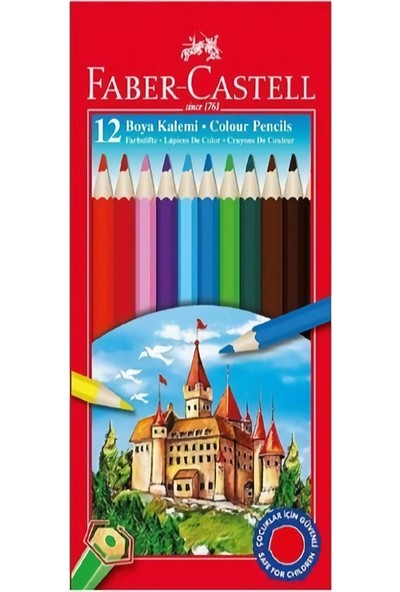 Faber-Castell Faber Castell Karton Kutu 12'li Kuru Boya Kalemi Faber-Castell Faber Castell Karton Kutu 12'li Kuru Boya Kalemi