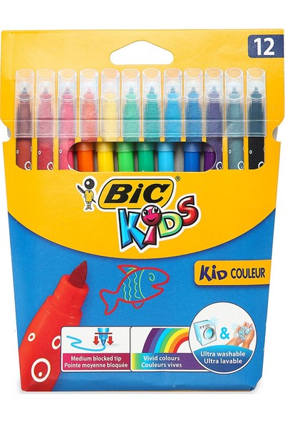 Bic Kids Kid Couleur 12'li Keçeli Boya Kalemi