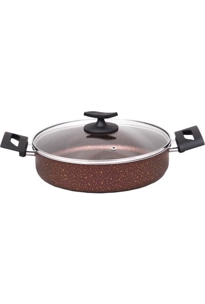 Papilla Rosetta Çikolata Gold 28 Cm. Basık Tencere