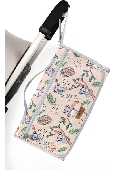 Hamur Bebek Alt Açma Minderi Bakım Çantası Koala Bej