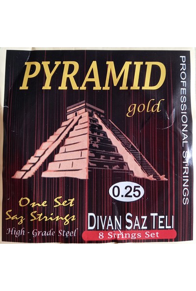 Gold GD25K Takım Tel Divan Saz Teli Pyramid 025 Gold GD25K Takım Tel Divan Saz Teli Pyramid 025
