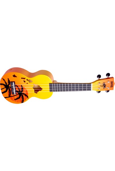 Mahalo MD1HAORB Hawaii Oragne Burst Soprano Ukulele
