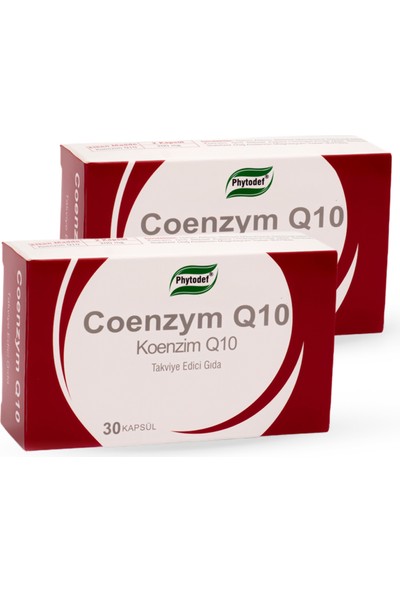 Phytodef Koenzim Q10 - 30 Kapsül X 2 Adet Phytodef Koenzim Q10 - 30 Kapsül X 2 Adet