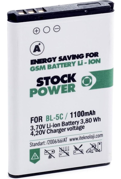 Stock Power Nokia Bl 5c Batarya Stock Power Nokia Bl 5c Batarya