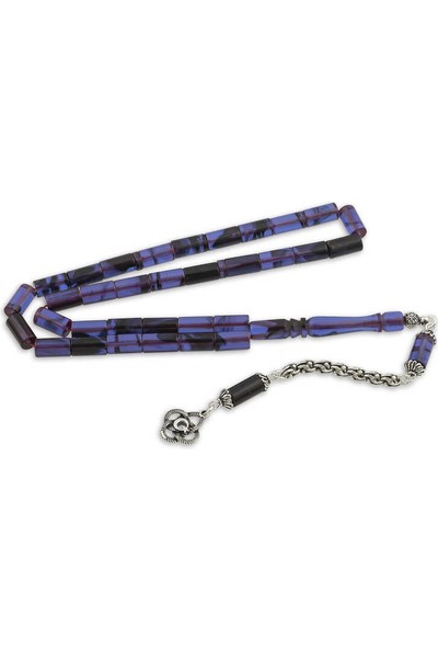 Gumush Gümüş Ay Yıldız Püskül Ateş Kehribar Kesme Tesbih