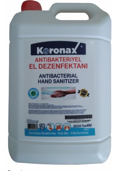 Koronax Antibakteriyel Alkollü El Ve Cilt Dezenfektanı 5 Litre