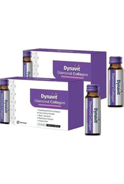 Dynavit Diamond Collagen - Takviye Edici Gıda 10 Şişe / 50 Ml- 2 Adet Dynavit Diamond Collagen - Takviye Edici Gıda 10 Şişe / 50 Ml- 2 Adet