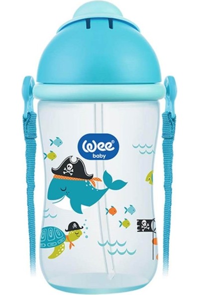 Wee Baby 171 Pipetli Bardak 380 ml Mavi Wee Baby 171 Pipetli Bardak 380 ml Mavi