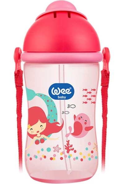 Wee Baby 171 Pipetli Bardak 380 ml Nar Çiçeği