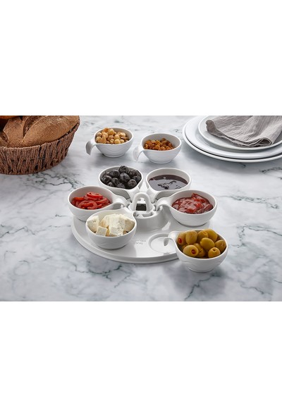 Homeniva 6’lı Kahvaltılık ve Sosluk Melamin