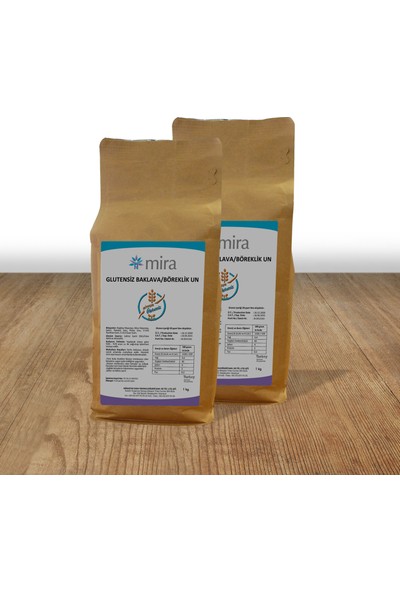 Mirazym Glutensiz 2’li Paket (x2 Baklava/Böreklik Un)