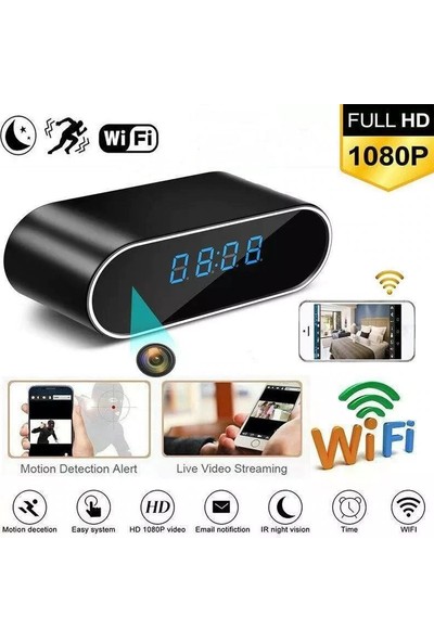 Medem Mıt Wifi Gizli Bebek Bakıcı Kamera 1080P Masa Üstü Saat Cam Uzaktan Izlenme Güvenlik Kamerası Medem