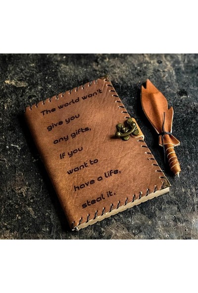 Saatimsatilik Günlük Anı Defteri Deri Kaplama Saatimsatilik Günlük Anı Defteri Deri Kaplama