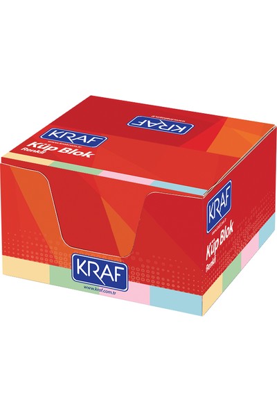 Kraf Küp Blok Renkli 8 x 8 cm 117G