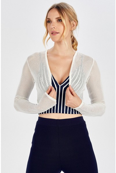 Peraluna Ekru File Bolero