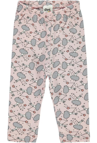 Civil Baby Civil Bbay Kız Bebek Uzun Tayt 6-18 Ay Somon