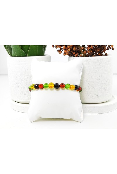 Taş Rüyası Kehribar Yetişkin Renkli Bileklik Taş Rüyası Kehribar Yetişkin Renkli Bileklik