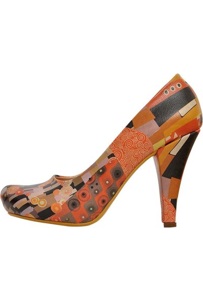 Dogo Symbolism / Tasarım Baskılı Vegan / High Heels Topuklu Kadin Ayakkabi