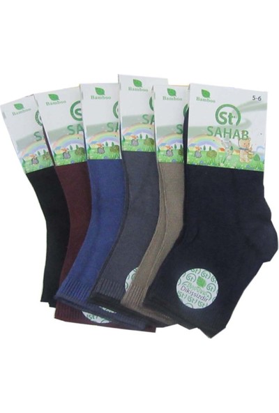 Sahab 6 Çift Dikişsiz Bambu Soket Çorap