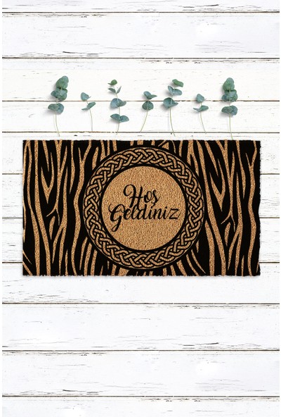 Paspas Yap Zebra Desenli Hoş Geldiniz Kapı Önü Paspası Paspas Yap Zebra Desenli Hoş Geldiniz Kapı Önü Paspası