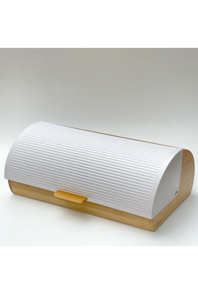 Bambu Lüx Ekmeklik Metal Kapaklı Raylı Sistem Beyaz