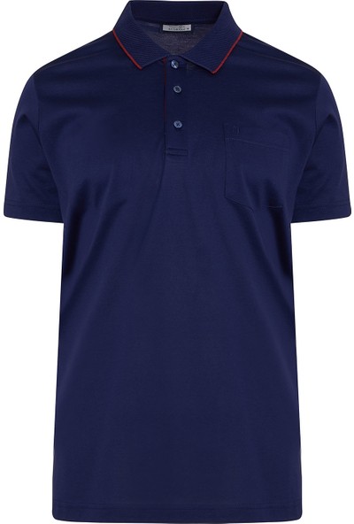 Hatemoğlu Lacivert Polo Yaka Cepli Klasik Tişört