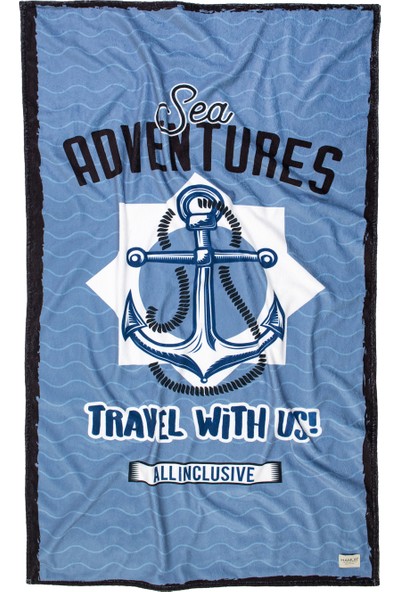Hamur Plaj Havlusu 80 x 150 cm. Anchor Mavi
