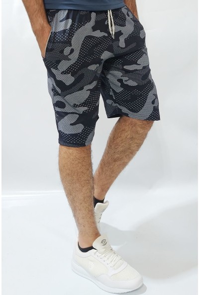 Winget Star Lacivert Kamuflaj Şort