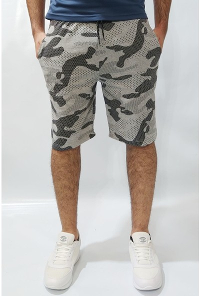 Winget Star Gri Kamuflaj Şort