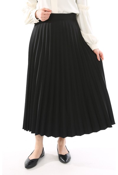 Miostil Piliseli Etek-Siyah