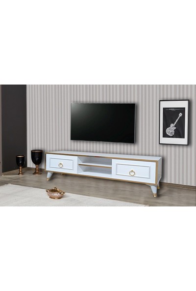 Alyans Sahra Gold Tv Sehpası