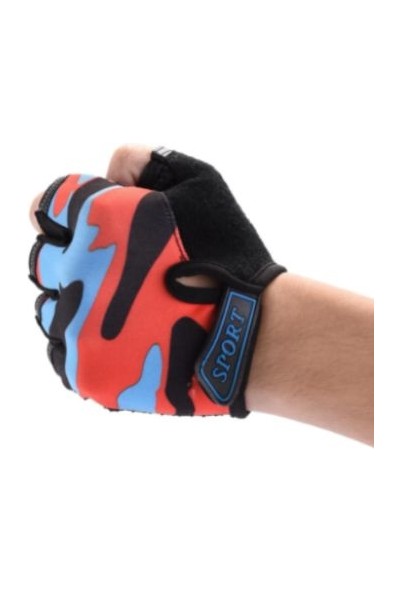 Sport Çocuk Bisiklet Yarım Parmak Eldiven Yıkanabilir Elastik Kaymaz Bisiklet Eldiveni Sport Çocuk Bisiklet Yarım Parmak Eldiven Yıkanabilir Elastik Kaymaz Bisiklet Eldiveni