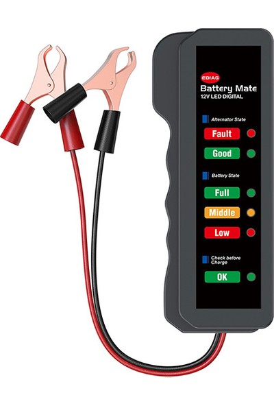 Ally Akü ve Alternatör Kontrol Test Cihazı 12V LED Göstergeli