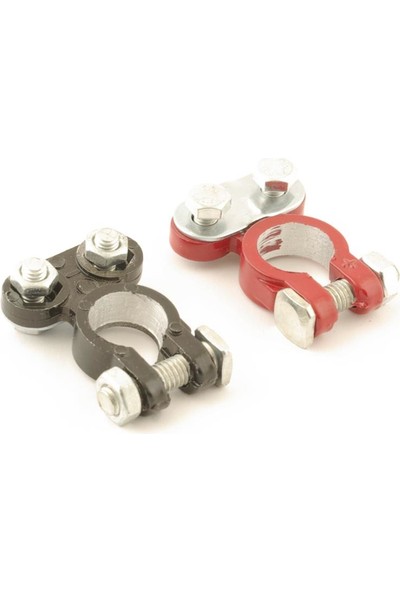 Techmaster Akü Kutup Başı (+) (-) 2li Set Pirinç Metal Vidalı