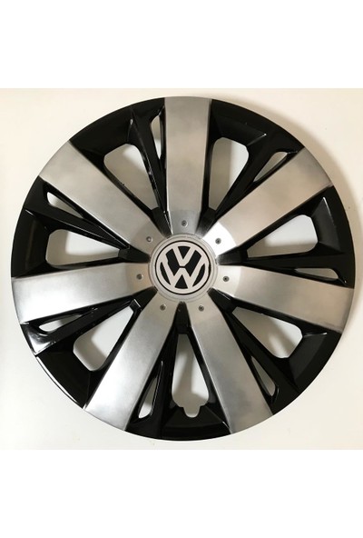 HMNL  Volkswagen Vw Cc 16'' Inç Gri - Siyah 4'lü Set Jant Kapağı Çelik Jant Görünümlü