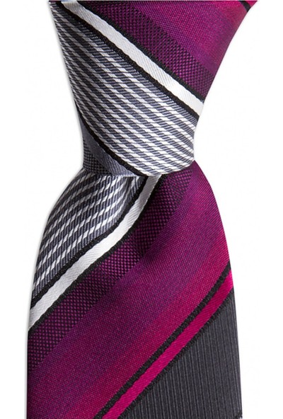 1001 Kravat Fuşya Çizgili 7,5 cm Genişliğinde Ipek Kravat 1001 Kravat Fuşya Çizgili 7,5 cm Genişliğinde Ipek Kravat