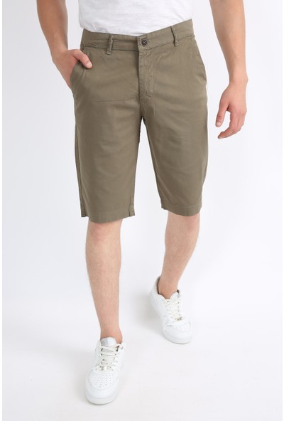 Ette Erkek Haki Slim Fit Chino Şort & Bermuda 3300