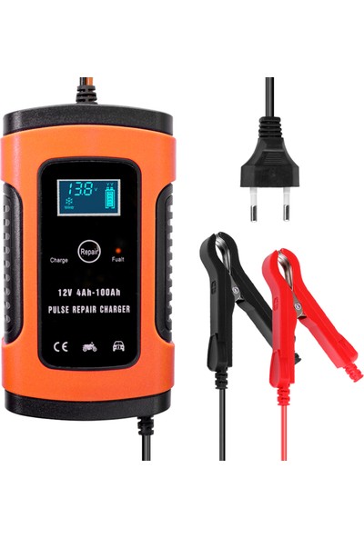 Generic 12V 5A Motosiklet Araç Akü Şarj Cihazı Akıllı Evrensel Onarım Tipi Kurşun Asit Depolama Şarj Cihazı (Yurt Dışından)