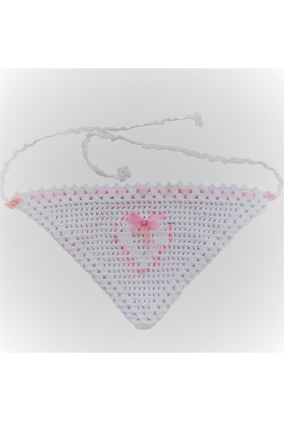 Beyaz Kalpli Kadın Bandana