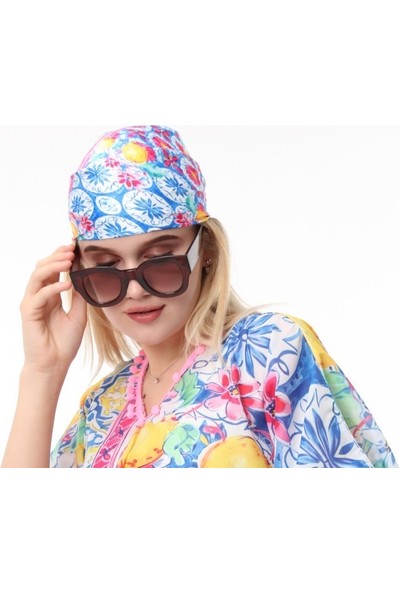 Kadın Alaçatı Desenli Fular,bandana,saç Bantı Kadın Alaçatı Desenli Fular,bandana,saç Bantı