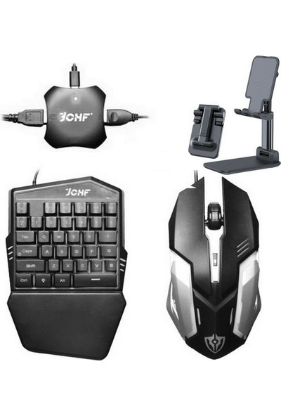 Paleon JCHF-68S Güncellenmiş Sürüm 4in1 Pubg Oyun Konsol Seti Klavye Mouse Bağlayıcı Telefon Standlı 4lü Set Paleon JCHF-68S Güncellenmiş Sürüm 4in1 Pubg Oyun Konsol Seti Klavye Mouse Bağlayıcı Telefon Standlı 4lü Set