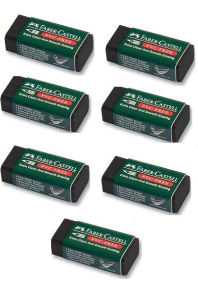 Faber-Castell Küçük Boy Silgi Siyah 7'li Faber-Castell Küçük Boy Silgi Siyah 7'li