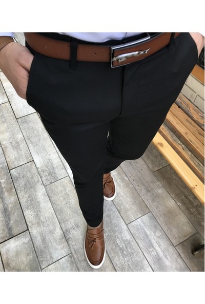 Erkek Slim Fit Klasik Kumaş Pantolon