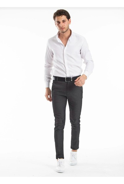 Mavimoure Erkek Slim Fit Keten Pantolon