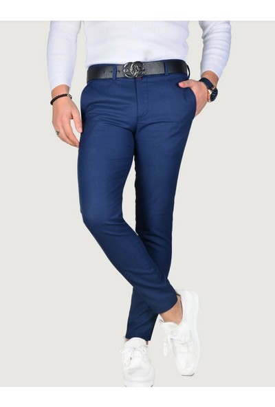 Mavimoure Erkek Slim Fit Keten Pantolon