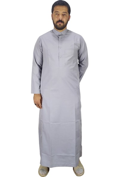 Aleyha Erkek Cellabiye-Fistan Gri Renkli 1 Aleyha Erkek Cellabiye-Fistan Gri Renkli 1